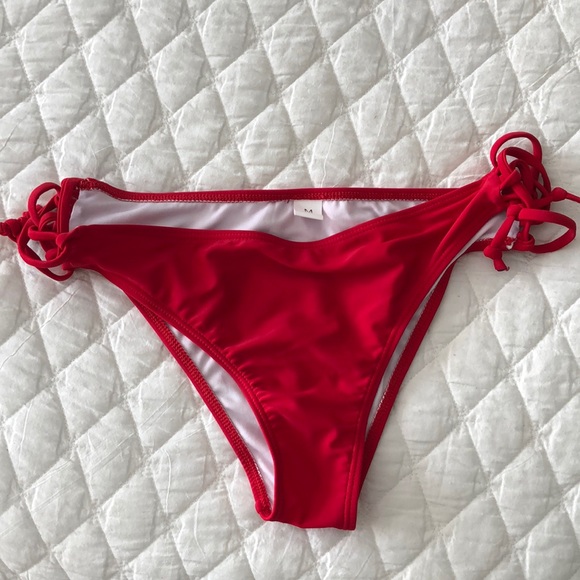 CUSTOM | Swim | Custom Red Bikini Med Adjustable Bottomsnew | Poshmark